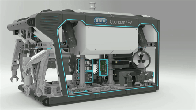 中国中车旗下SMD公司全球首发超级水下机器人！新一代电动ROV可下潜至6000米海底！_作业