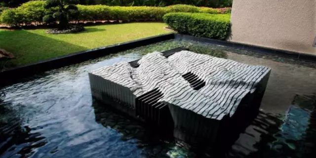 狄德罗公园水景，大气_艺术化