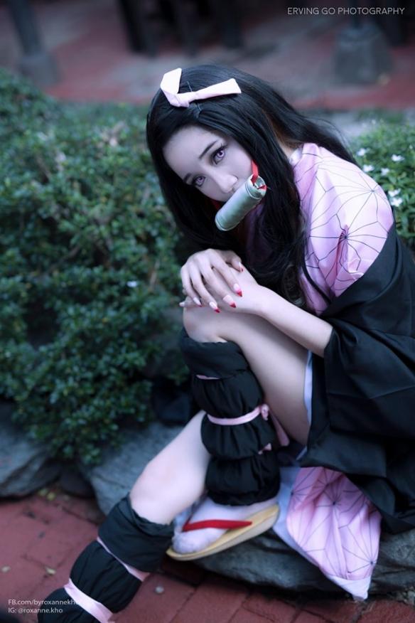 怯生生的惹人怜爱《鬼灭之刃》祢豆子Cos美图欣赏_Kho