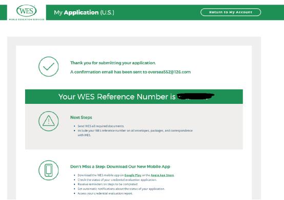 WES认证流程详解（在读学生）_操作