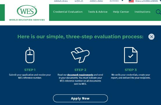WES认证流程详解（在读学生）_操作