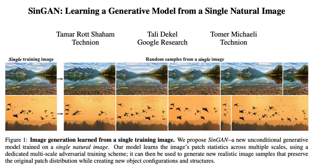 从一张风景照中就学会的SinGAN模型，究竟是什么神操作？| ICCV 2019最佳论文_图像
