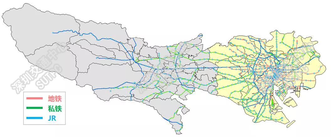 东京都轨道交通发展特征与动力机制 东京都统计年鉴1920-2017百年数据解析_都心