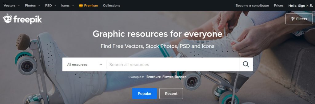超全的矢量素材库 Freepik-图标字体-优秀新媒体导航-媒帮派