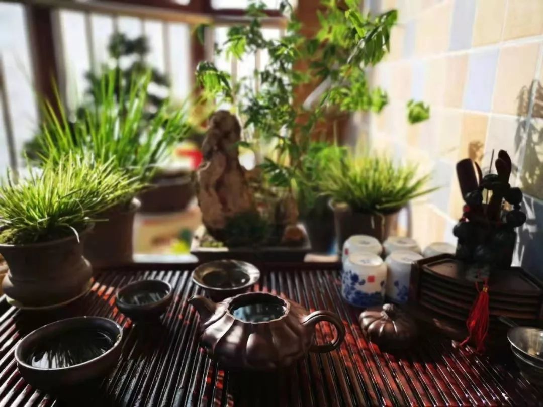 静坐窗前喝茶的图片最有意境的茶韵图片大山谷图库