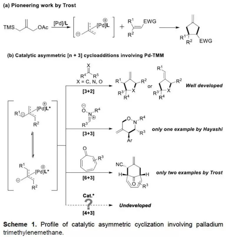 华东理工大学药学院邓卫平教授课题组Angew： Pd-TMM催化不对称[4+3]环加成反应合成苯并呋喃[3,2-b]氮杂䓬骨架_选择性