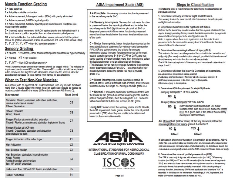 脊髓损伤ISNCSCI 2019标准解读（一）_运动