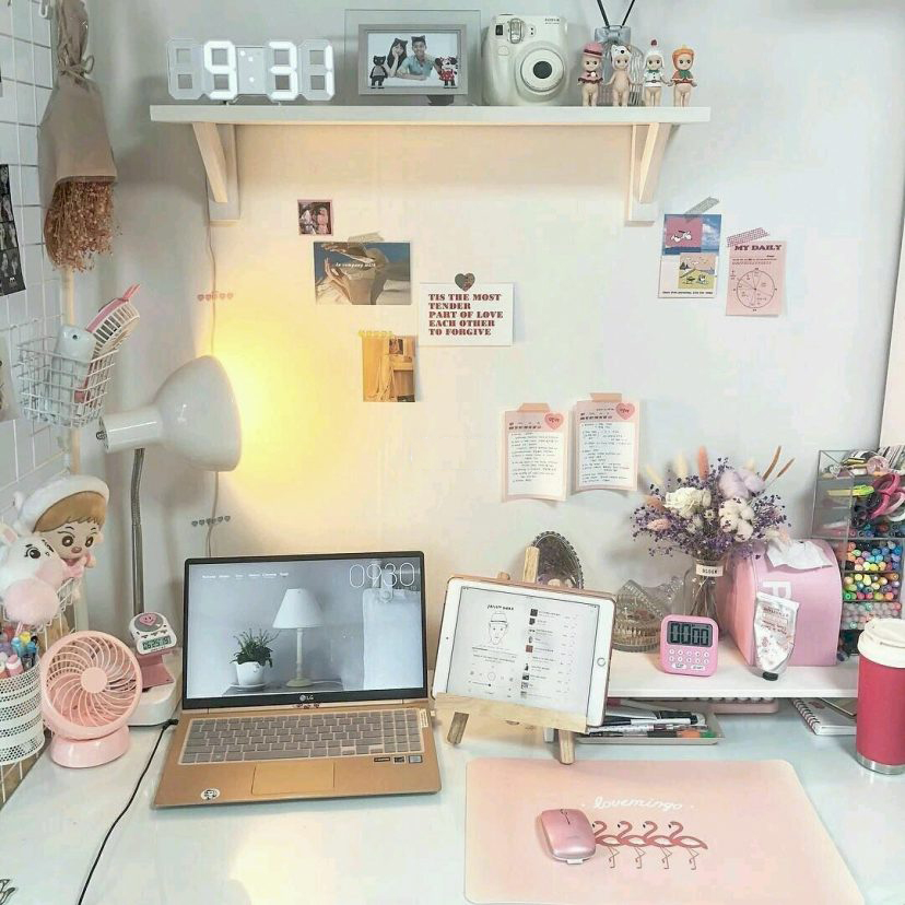 23套获赞无数的ins风书桌，打造仅需这几步，颜值高还实用！_装饰