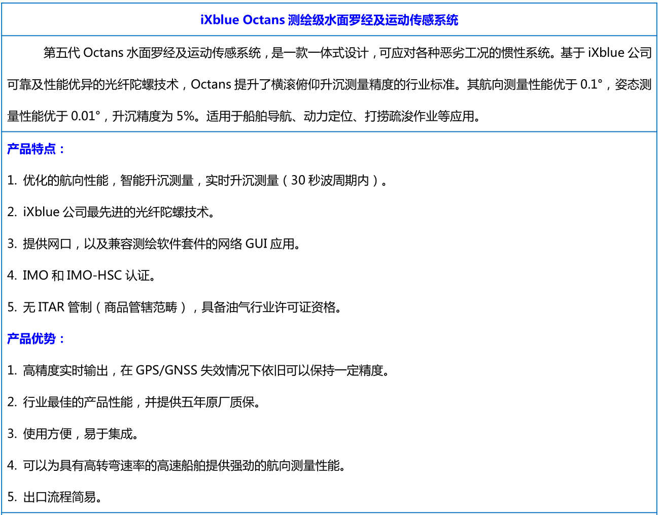 中星寰宇iXblue Octans测绘级水面罗经及运动传感系统_搜狐汽车_搜狐网