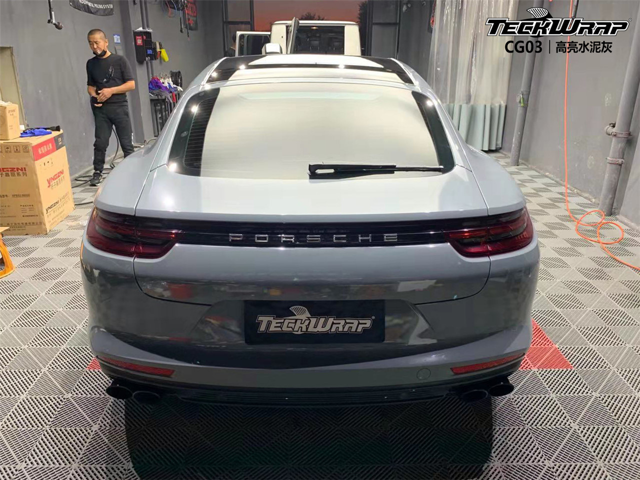 高亮水泥灰CG03|秃鹰TeckWrap汽车改色膜，保时捷-搜狐大视野-搜狐新闻