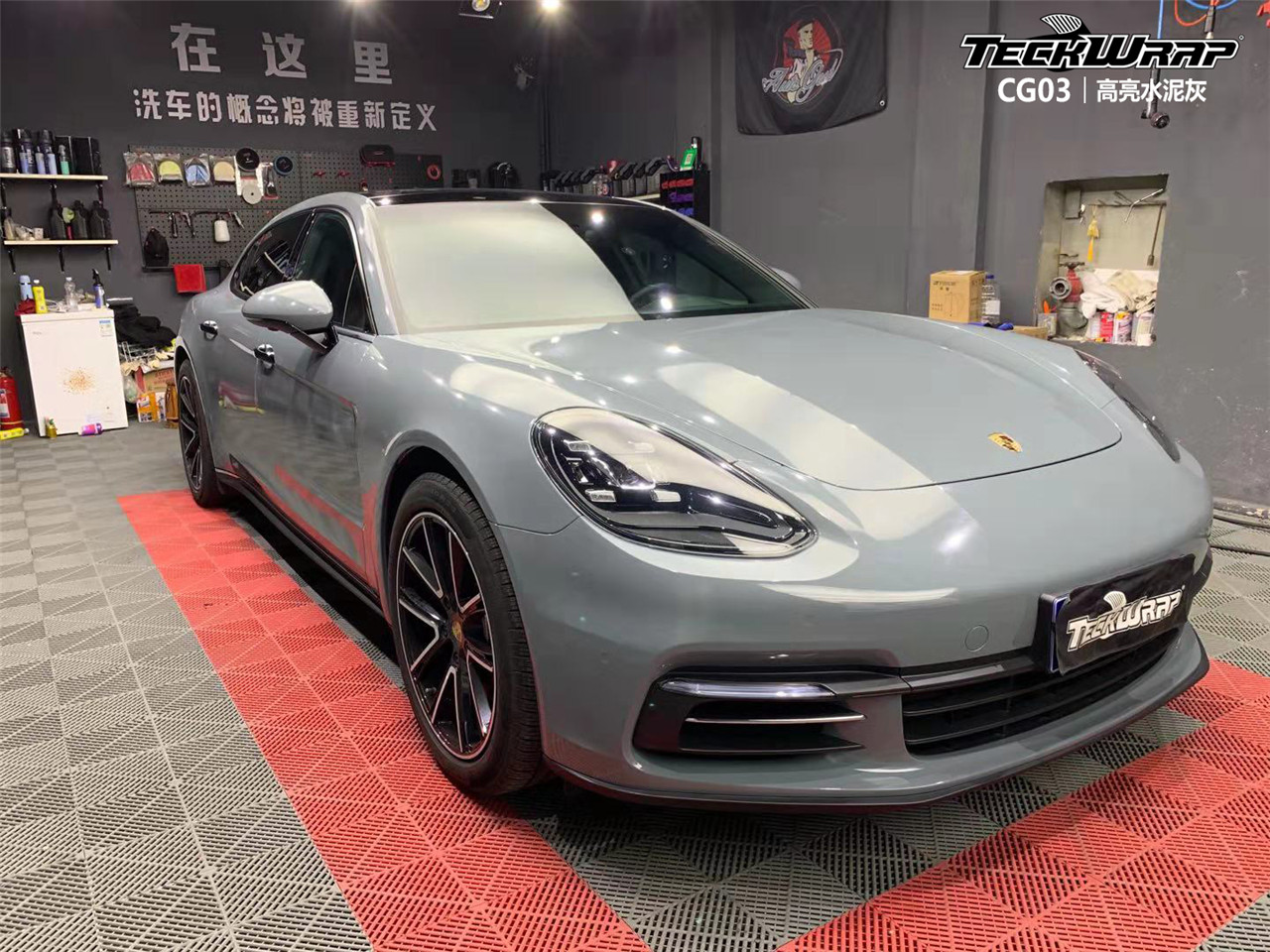 高亮水泥灰CG03|秃鹰TeckWrap汽车改色膜，保时捷-搜狐大视野-搜狐新闻
