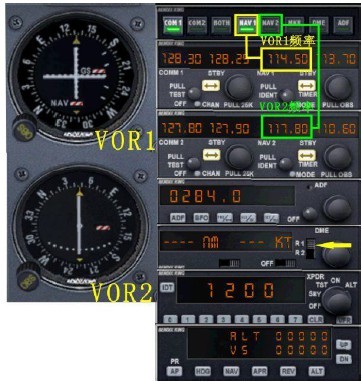 微软模拟飞行无线电基础导航中文教程（导航名词 VOR NBD设备讲解）_仪表