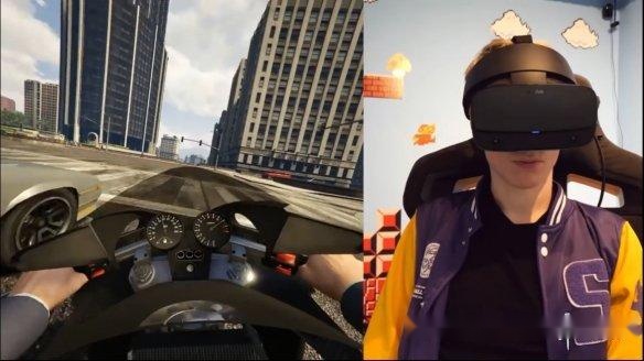 《GTA 5》完美VR mod演示 第一人称的体验超级沉浸_该游戏