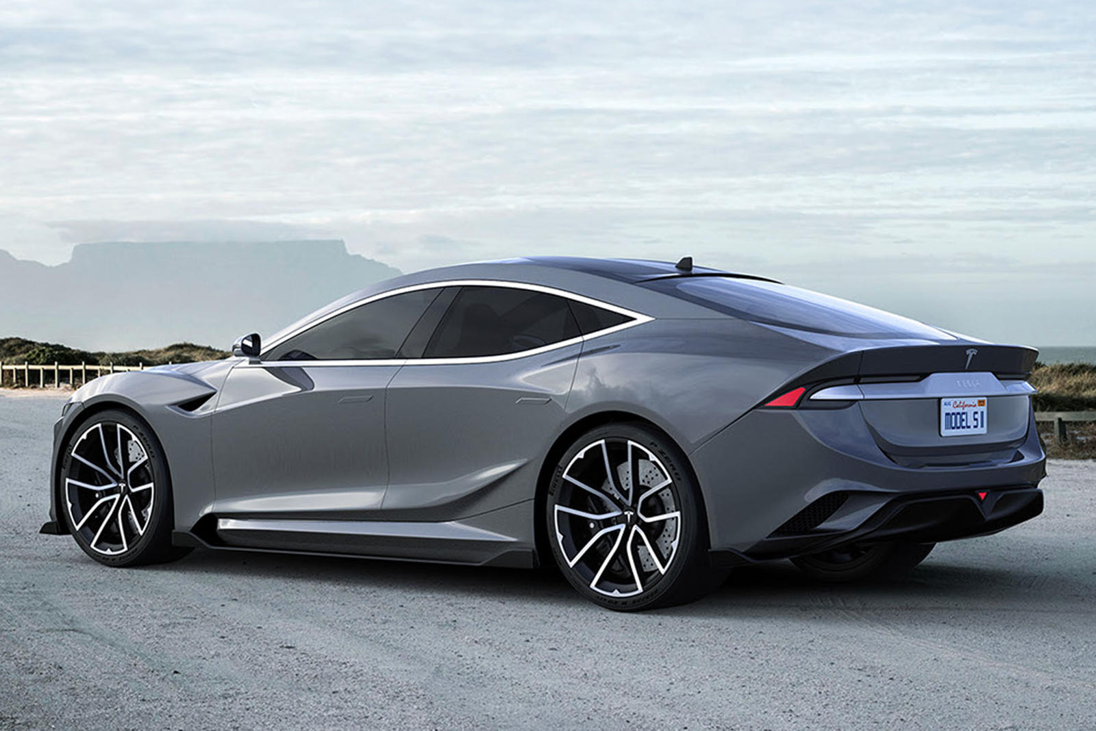 网友创作下一代特斯拉Model S概念图_性能