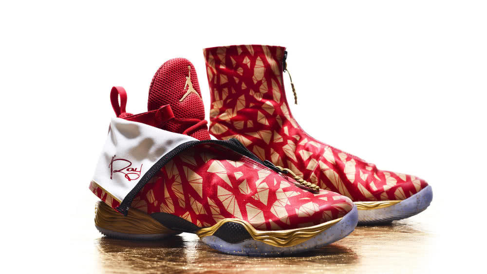 超美 6年前雷阿伦上脚的aj28有多阔气！高帮设计加拉链酷炫无比！_艾伦