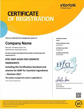 化妆品原料GMP认证/EFfCI项目延长6个月_生产