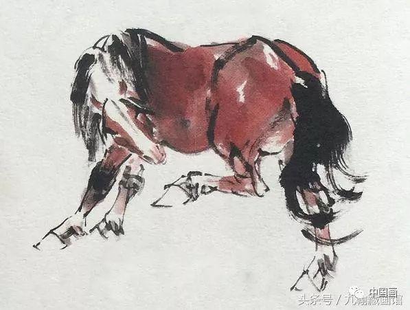 国画 马 的简单画法！_结构
