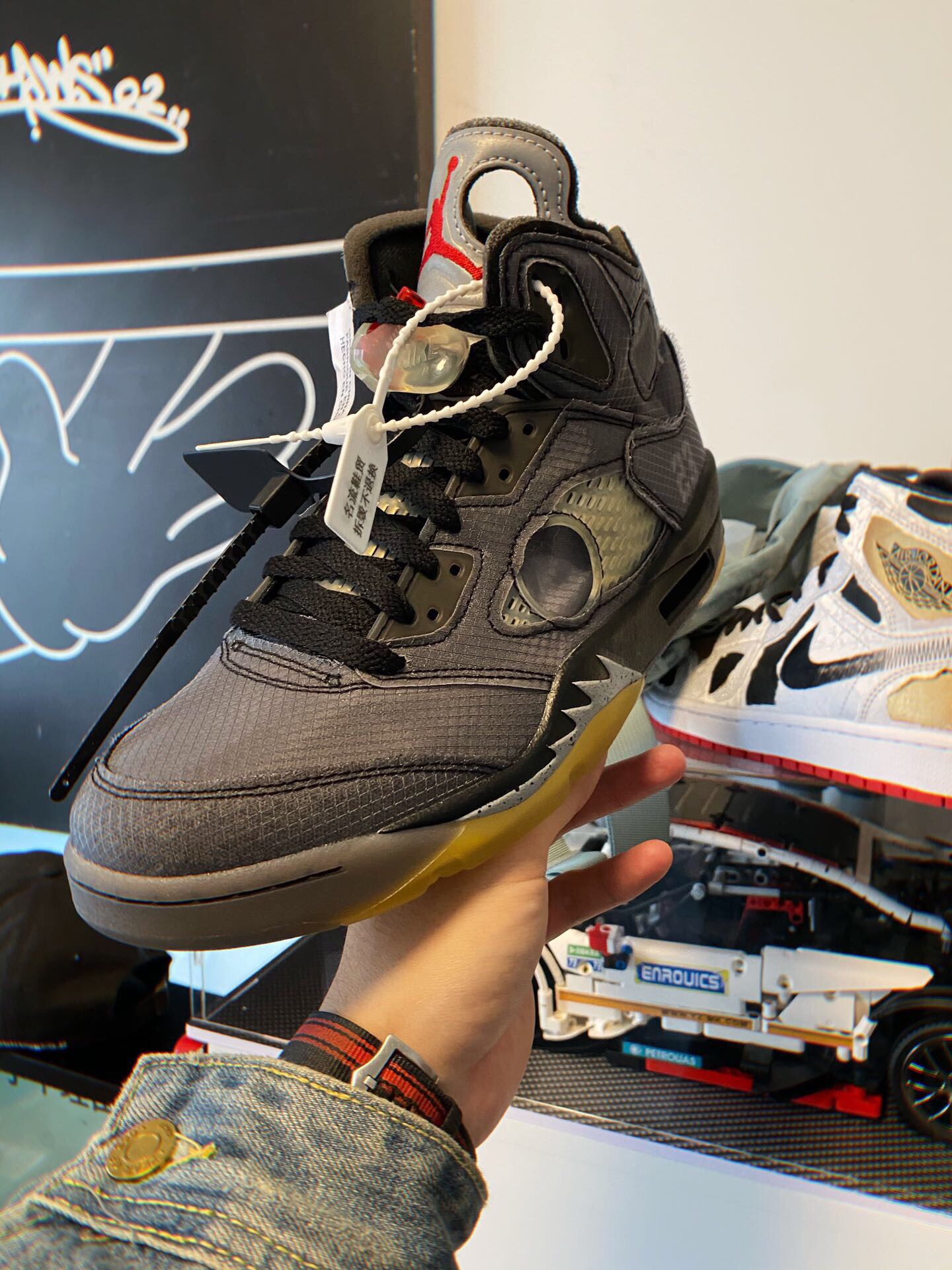 AJ5 Black Muslin Fire Red 黑蝉翼 Off White x Air Jordan 5 Retro SP 测评_搜狐汽车_搜狐网