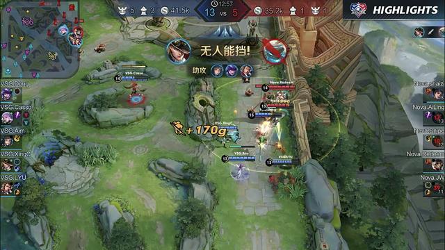 王者荣耀KPLGT：Nova张良整局梦游，VSG马超打出收割时刻_西施