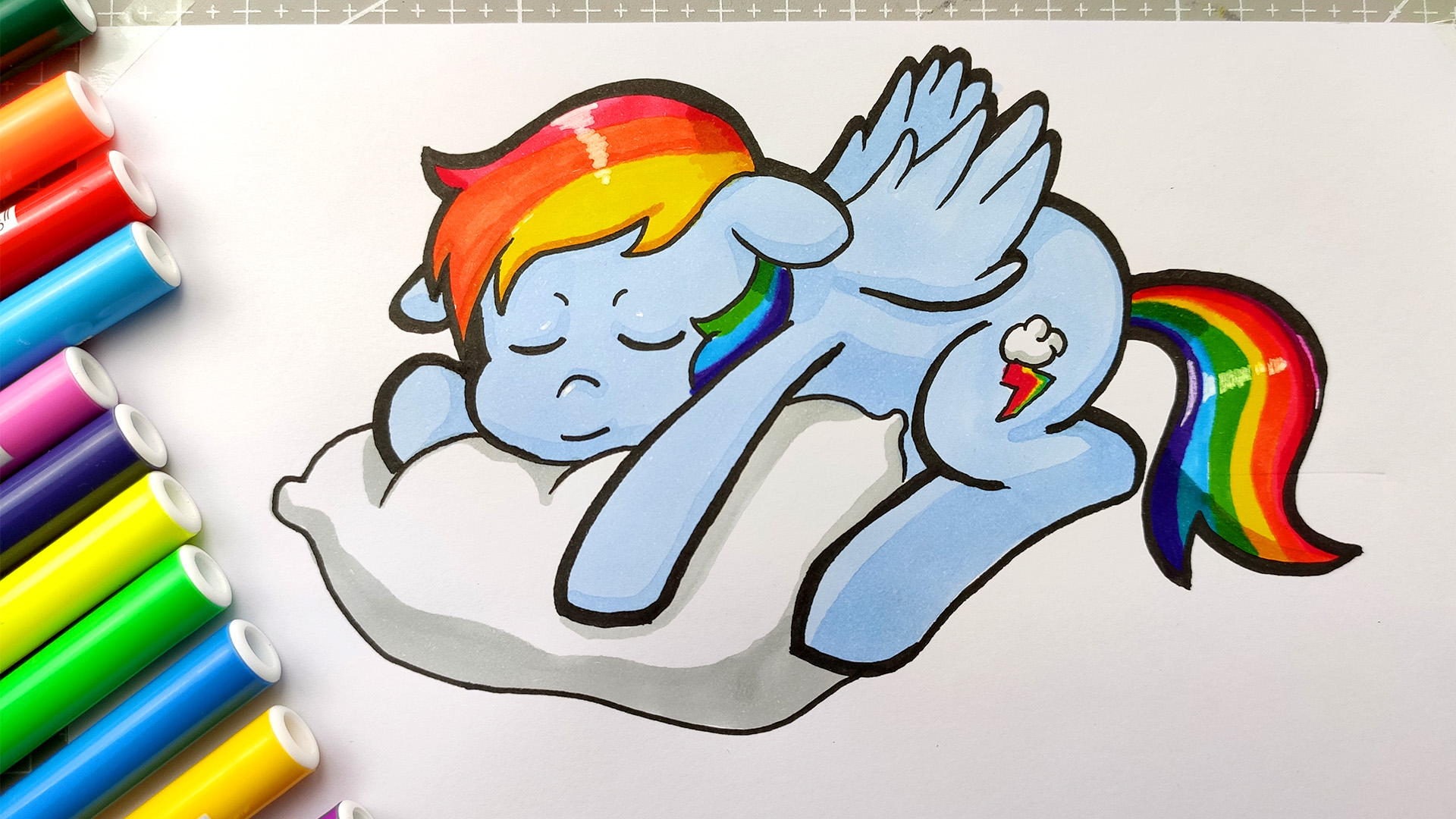 手绘小马宝莉，云宝黛西睡着啦！-搜狐大视野-搜狐新闻