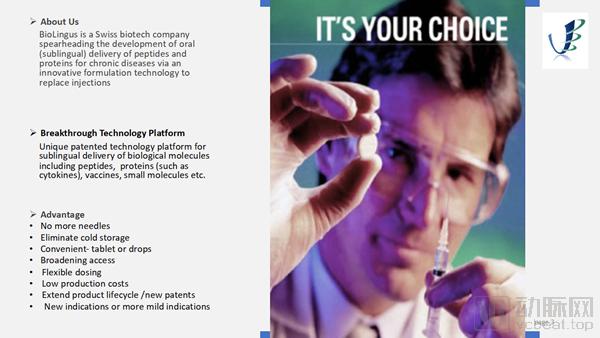 瑞士百年BioLingus：百年制药经验，专注舌下制剂研发替代传统注射药物_Thomas