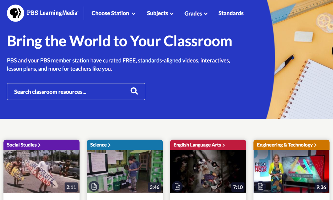 美国网课大集合，有了这款免费的PBS Learning，就够啦！_网站