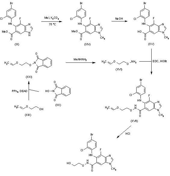 首个获批的神经纤维瘤I型治疗药物Selumetinib合成路线_衍生物