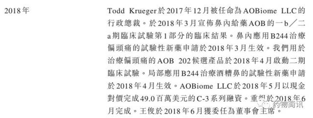碳云智能王俊的AOBiome Therapeutics奔赴港股IPO_搜狐网